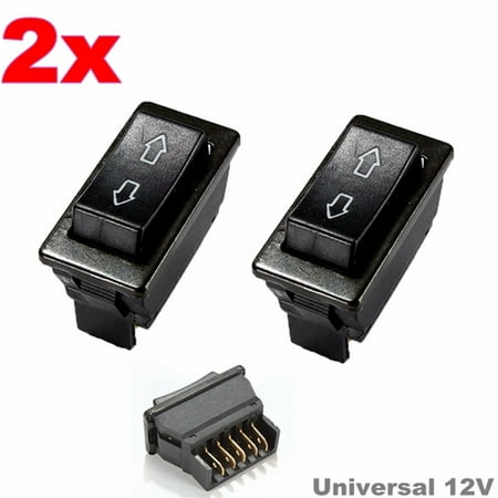 2X 20A 5-Pin Car DPDT Power Window Momentary Rocker Switch ON-OFF-ON ...