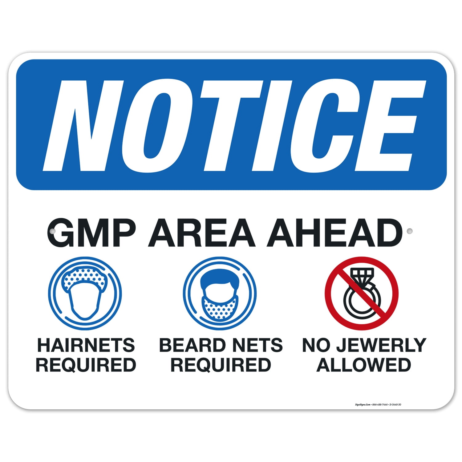 GMP Area Ahead Sign, OSHA Sign, - Walmart.com