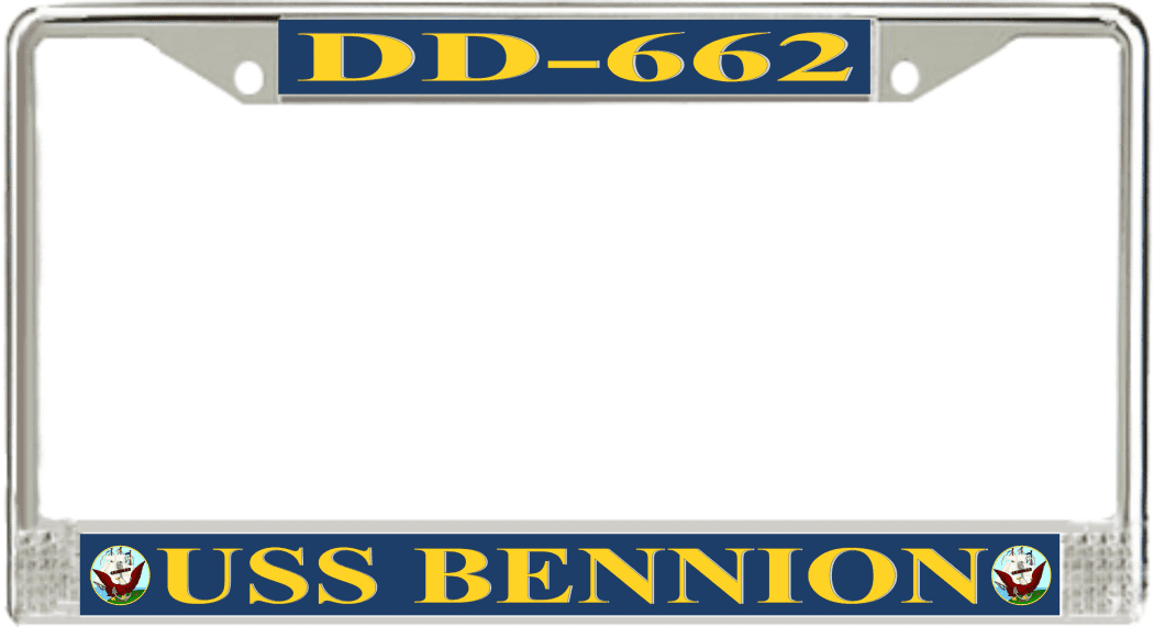 USS Bennion DD-662 License Plate Frame - Walmart.com