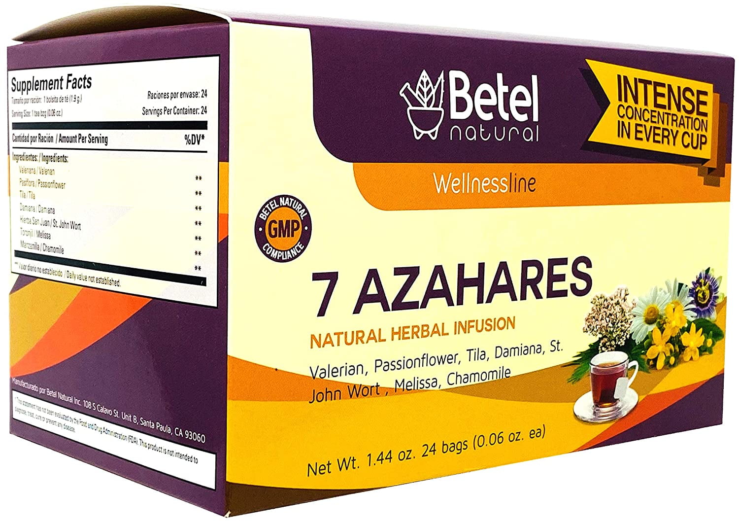 7 Azahares (7 Blossoms) Tea by Betel Natural - Relax the Day Away - 24 ...