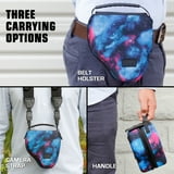 USA Gear Quick Access DSLR Hard Shell Camera Case (Galaxy) with Molded ...