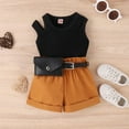 ZHAGHMIN Little Girls Outfits Toddler Summer Girls Clothing Sets Solid ...