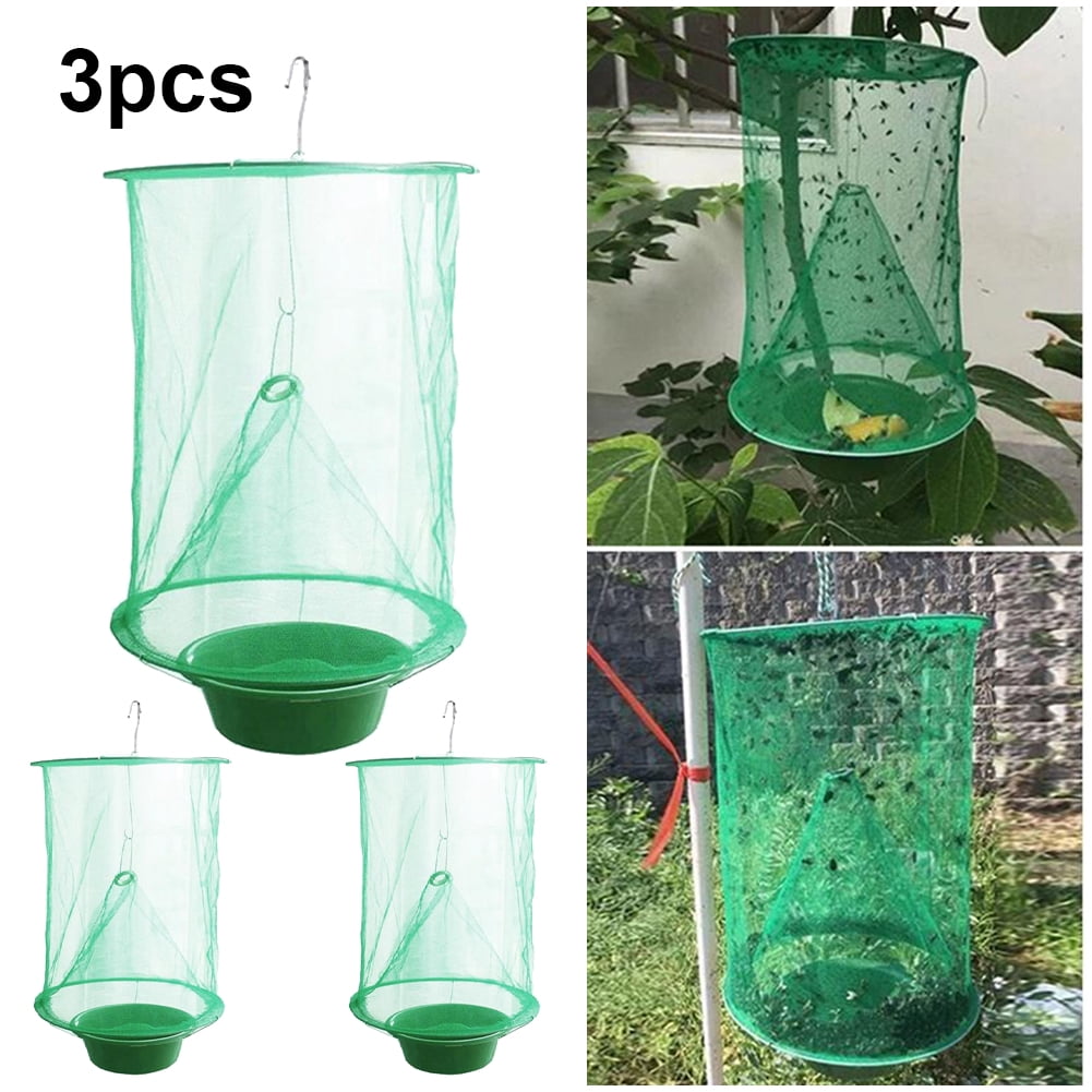 Jardín Pest Control Reutilizable Colgando Fly Catcher Cage Killer Flys ...