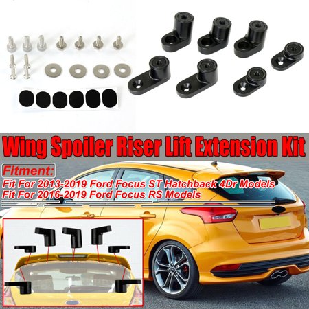 Black Rear Wing Spoiler Riser Lift Extension For Ford Focus ST ...
