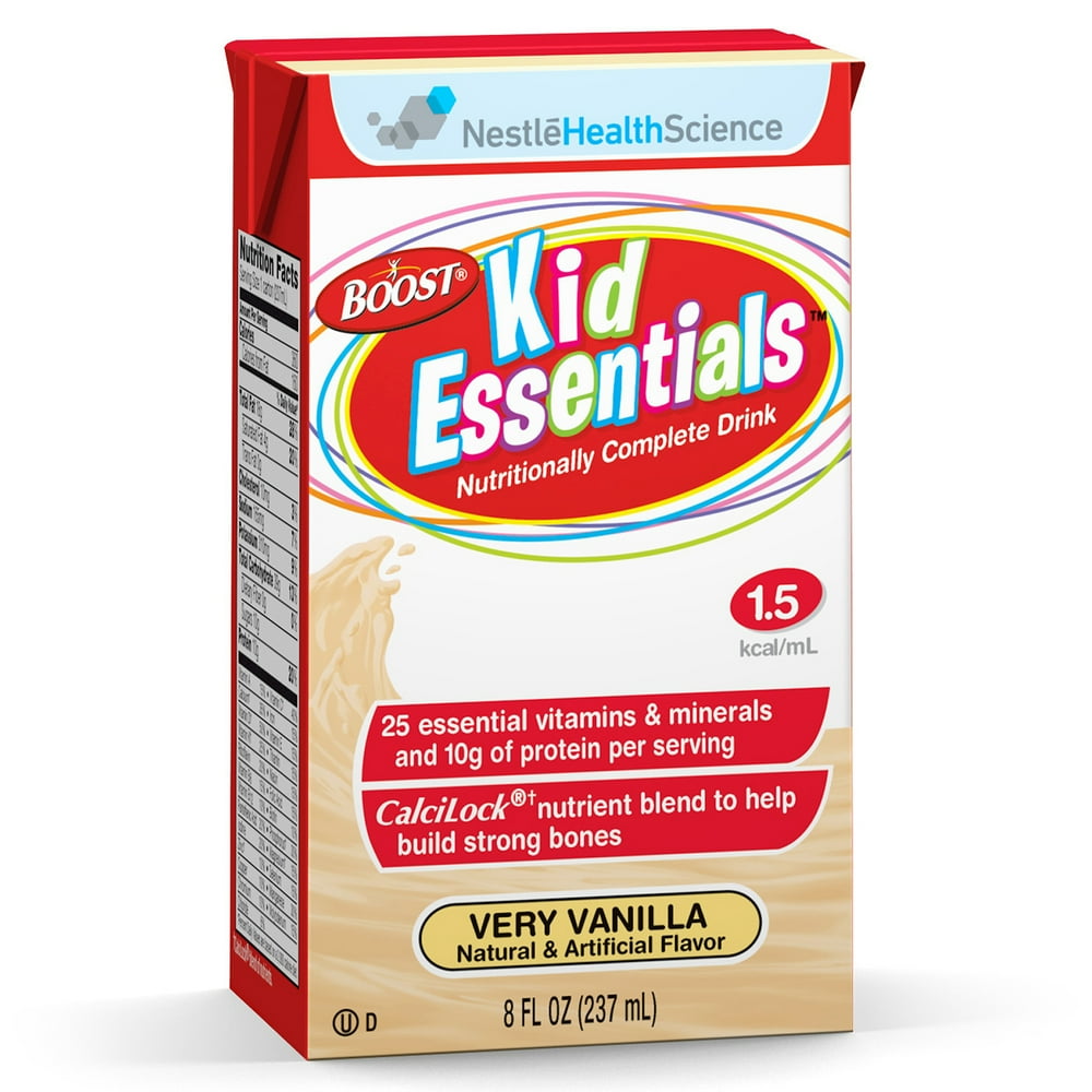 Boost Kid Essential Nutritional Drink, Vanilla, 8 fl oz - Walmart.com ...