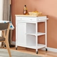 Kitchen Island on Wheels, Large Kitchen Island with Storage Drawers ...