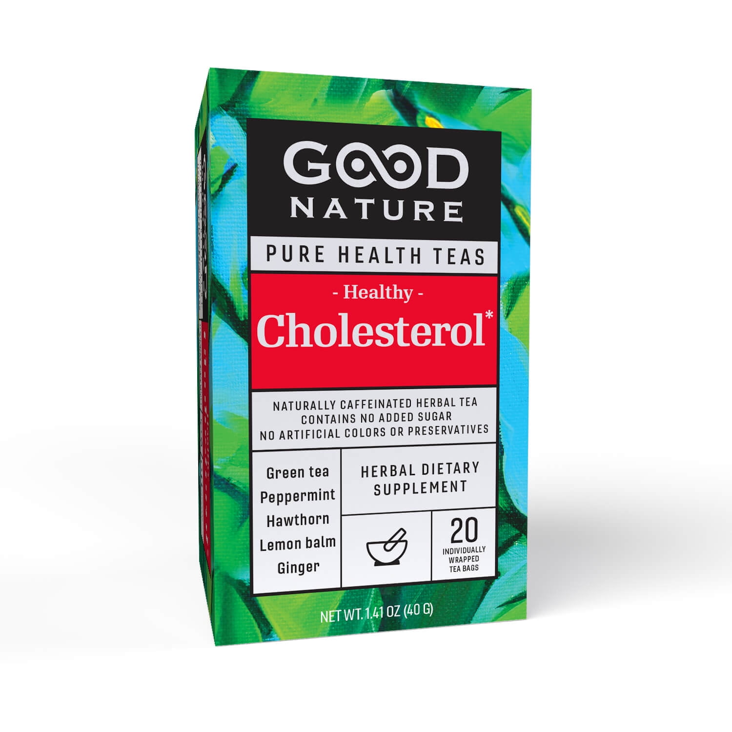 Good Nature Organic Healthy Cholesterol Tea 20 Individually Wrapped ...