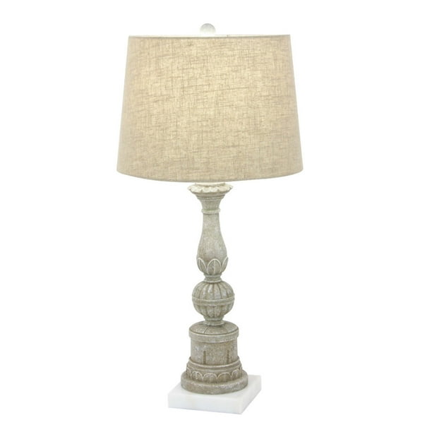 Distressed Finish Polystone Marble Table Lamp - Walmart.com
