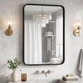 30"L x 22"W Black Metal Framed Rectangle Bathroom Vanity Mirror ...