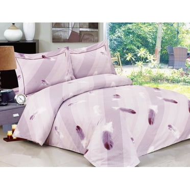 Violet Linen French Emblem Pattern, Luxury Ultra Soft 300 Thread Count ...