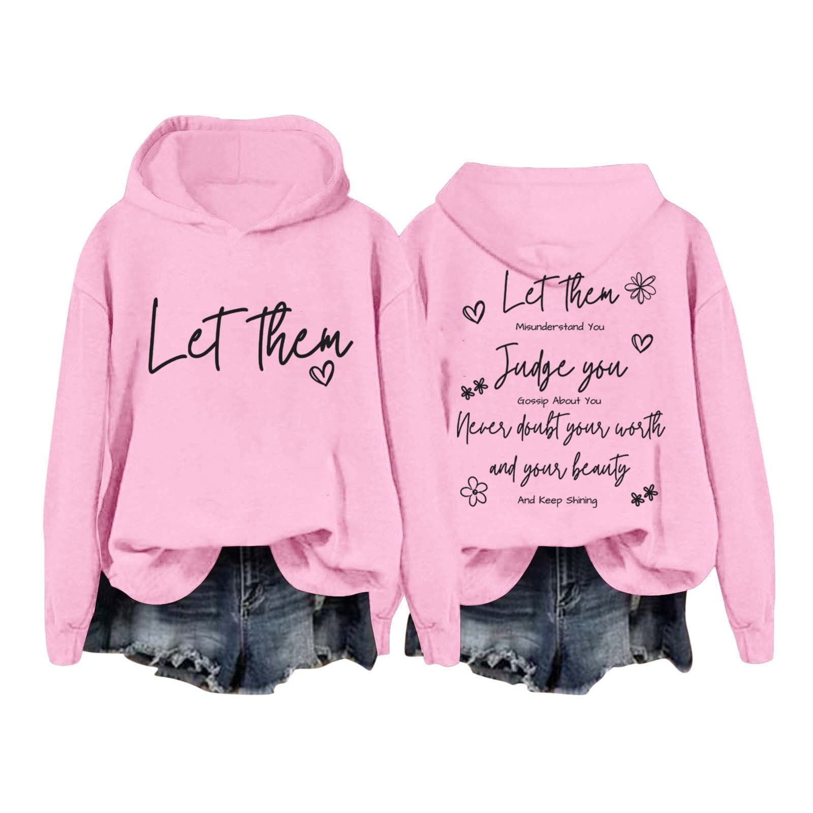 Click here for Gpoecd Let Them Hoodie Women Funny Graphic Pullove... prices