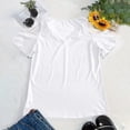 Womens Patriotic Shirts Red White and Blue V Neck Short Sleeve Tops ...