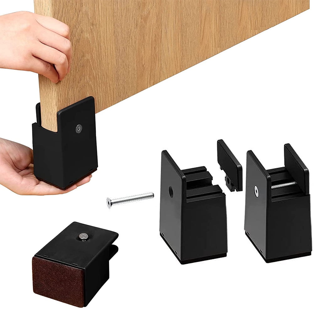 Bed Risers 2 Inch with Adjustable Screw Clamp, 4 Pack Heavy Duty ...