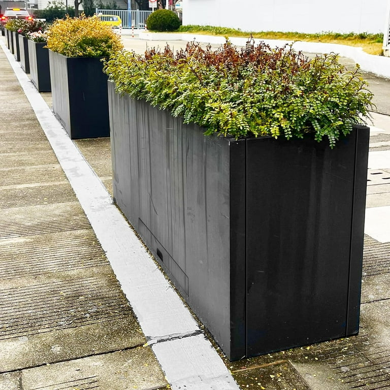 Metal Modern Rectangle Planters Buy The Camoux Narrow Rectangular