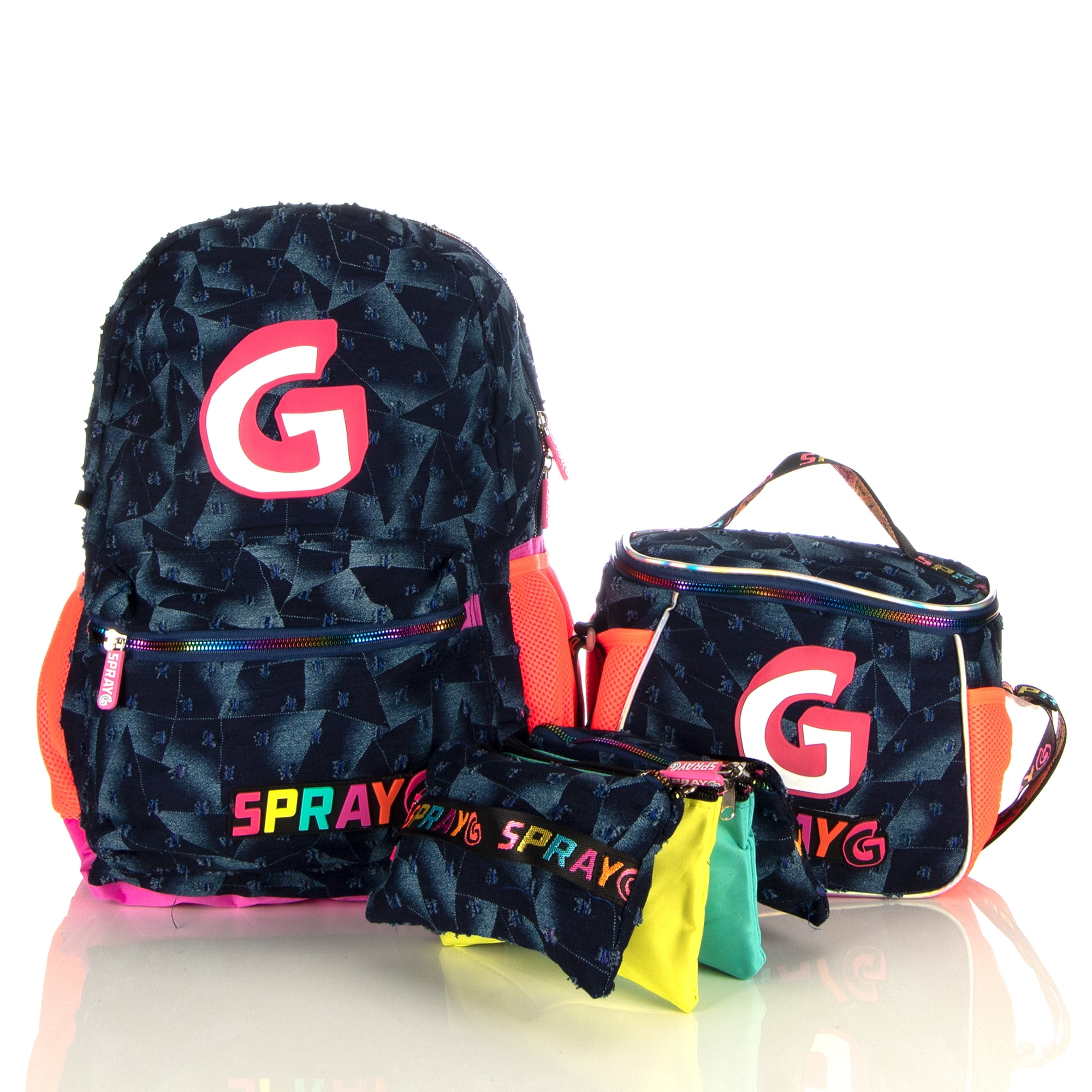 Set de mochila, lonchera y lapicera Spray Girl Mezclilla con Textura ...