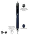 uniball Jetstream RT Ballpoint Pens, Fine Point (0.7mm), Black Ink, 3 ...