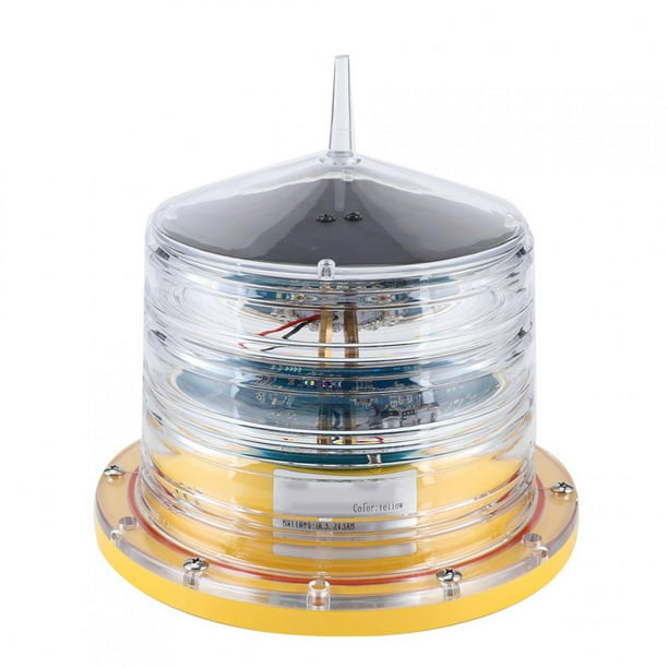 Floating Light,IP68 Solar Power Barge Beacon Light Boat Flashing Light ...