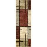 Better Homes & Gardens Spice Grid 1'10" x 5' Rouge Indoor Runner Rug ...