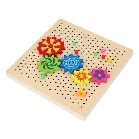 Greensen Wooden Peg Board Game DIY Mushroom Nails Jigsaw Puzzle ...
