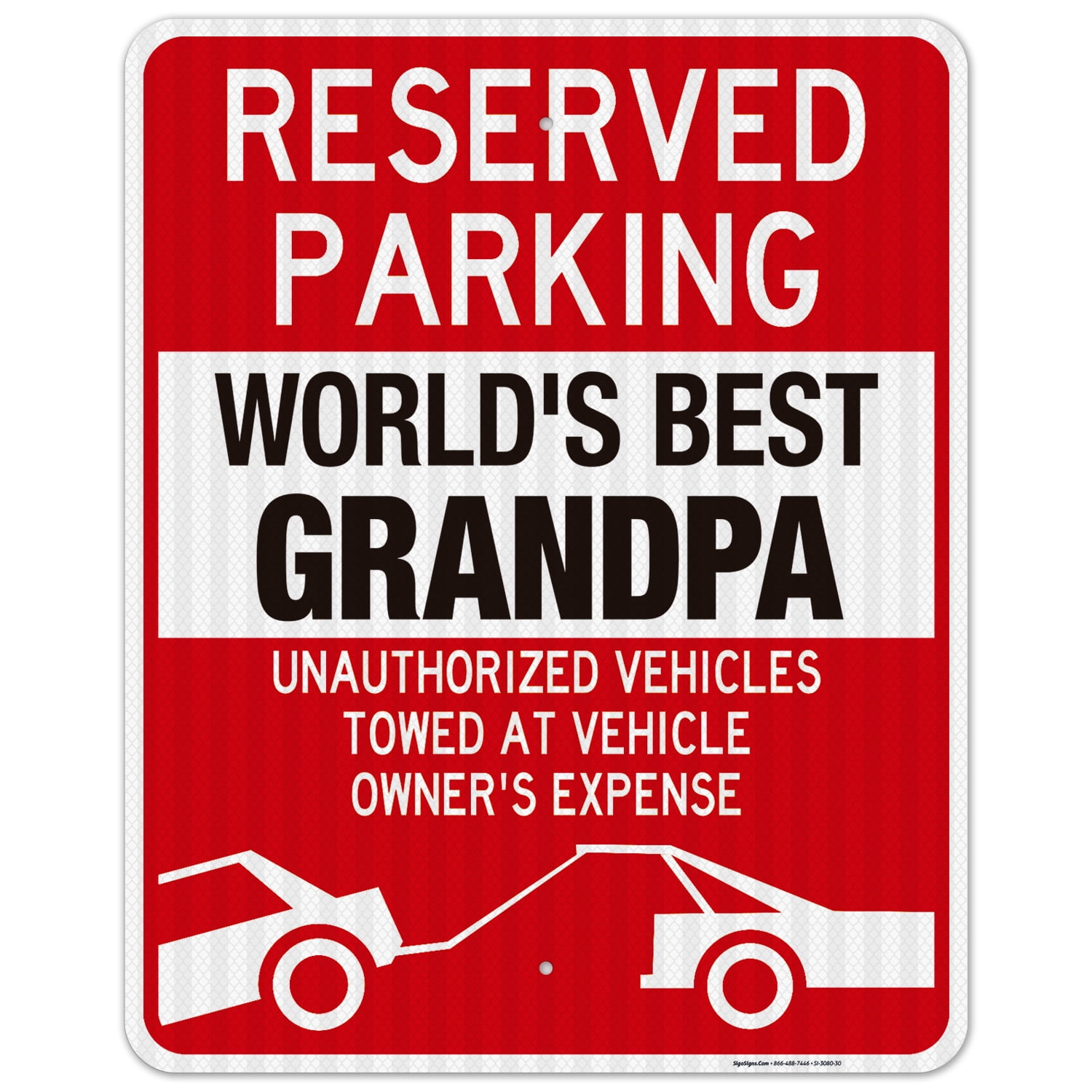 Funny Parking Sign, Reserved Parking For World'S Best Grandpa Sign ...