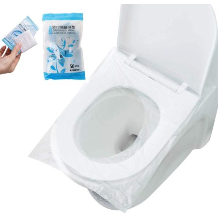 HEIBIN 50 PCS Disposable Toilet Toilet, Plastic Toilet Bowl Protector ...