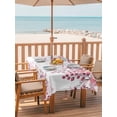 60x102 Rectangle Tablecloth, Pink Eucalyptus Leaves Outdoor Tablecloth ...