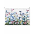 Blue Pink Flower Sun Shade Sail 12'X16' Watercolor Spring Pink Blue ...