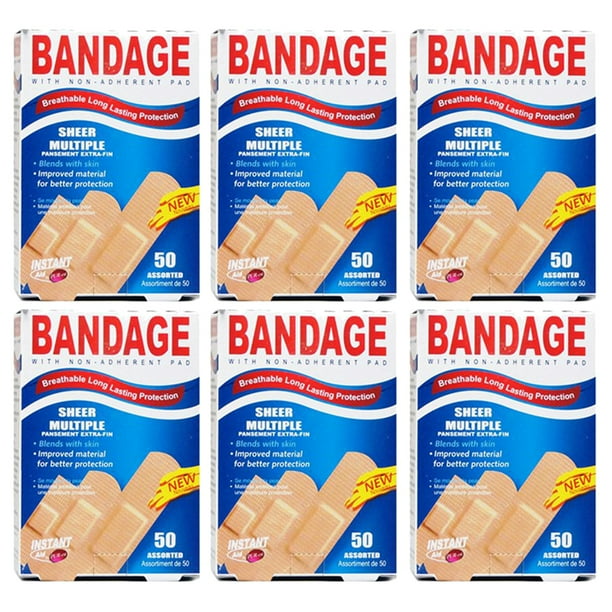 Instant Aid Sheer Multiple Bandage (50 In 1 Pack) 311492 (Pack of 6) By ...