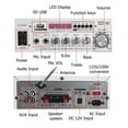 White 2000W Power Amplifier 2.0 Channel Home Theater Amplifiers DC 12V ...