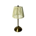 Portable Rechargeable Rattan Lamp USB Cordless Table Light with ...