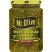 Mt. Olive Crunchy Sweet Pickled Salad Cubes, 24 fl oz Resealable Jar ...