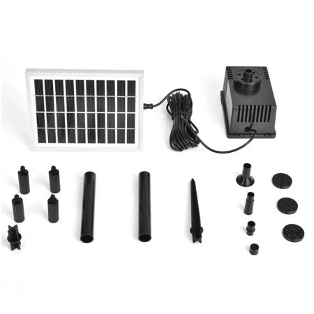 Solar pond pump 1.8W with battery and LED for garden pond Pond ...