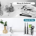 Stainless Steel Toothbrush and Toothpaste Holder for Bathroom,Electric ...