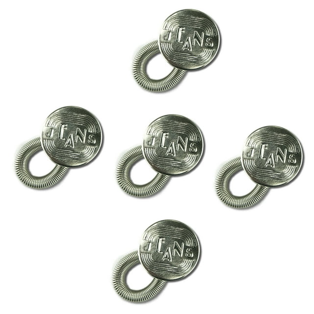5-pack Waistband Extender - Spring Button with Engraved Jeans Design ...