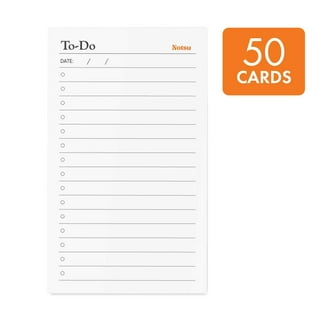 White To-Do List Vertical Index Note Cards, Organize Planner for ...
