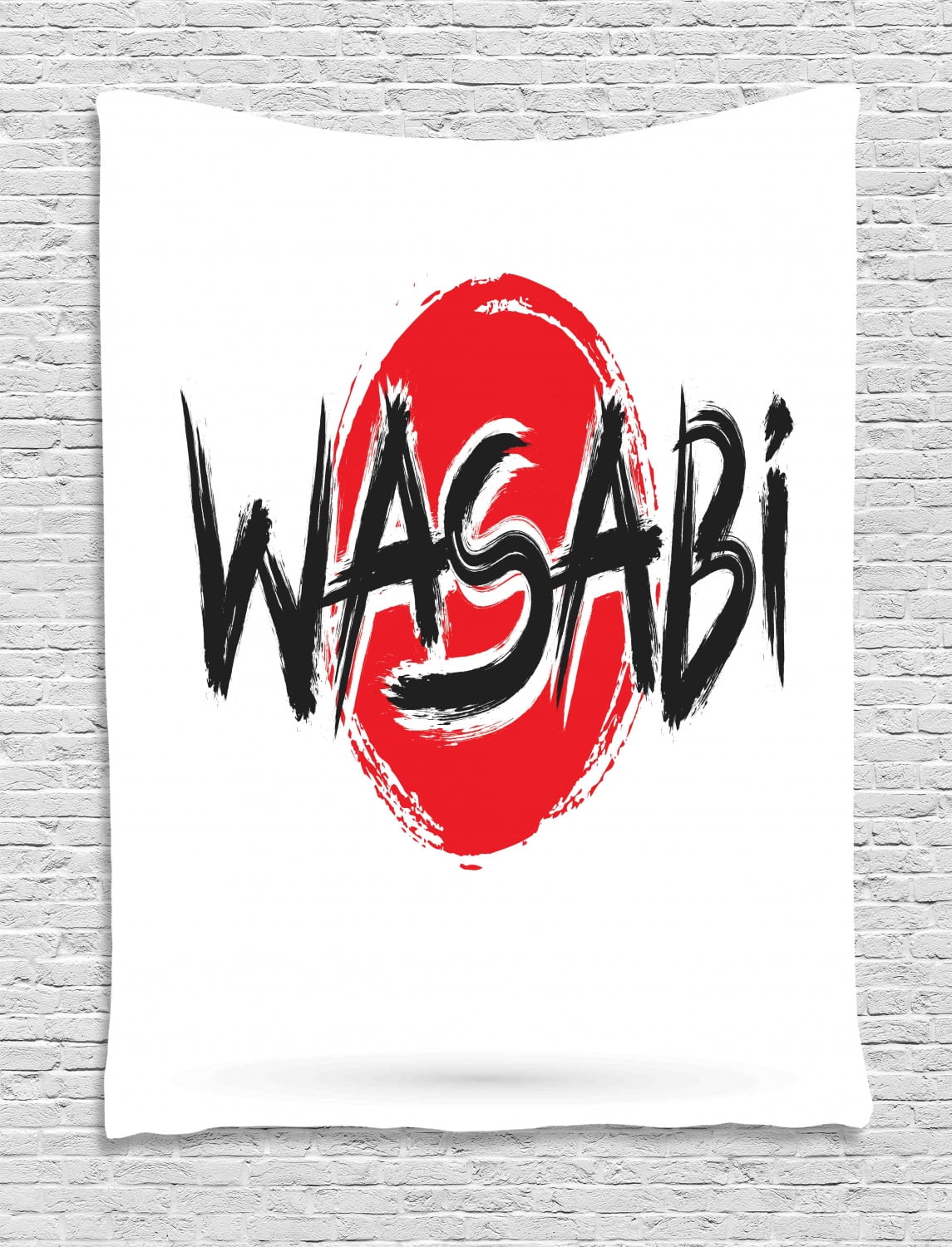Wasabi Tapestry, Traditional Japanese Bitter Hot Sauce Name Written on ...