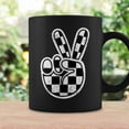 Checkered Peace Sign Hand Racing Flag Race Car Boys Toddler Coffee Mugs ...