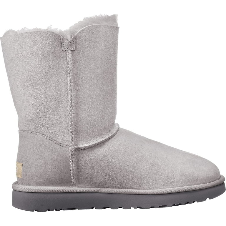 Short Grey Uggs With Button