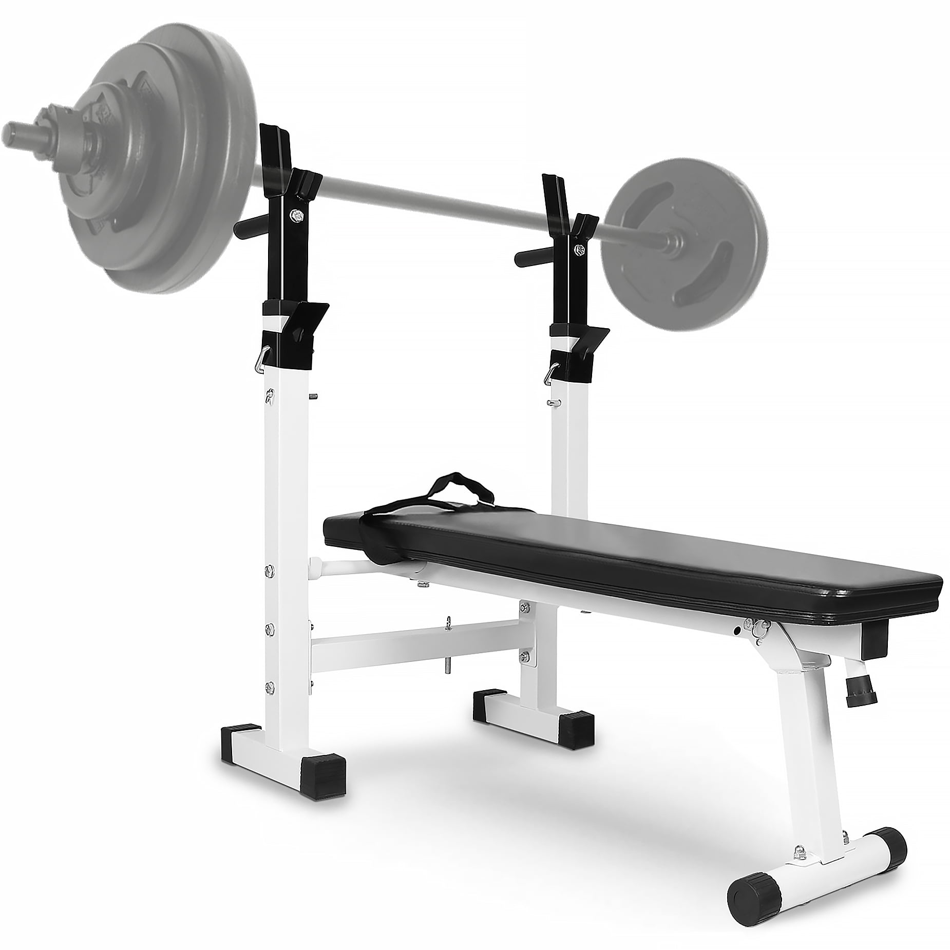 Adjustable Weight Bench Set Multi-Function Bench Press Barbell Rack for ...