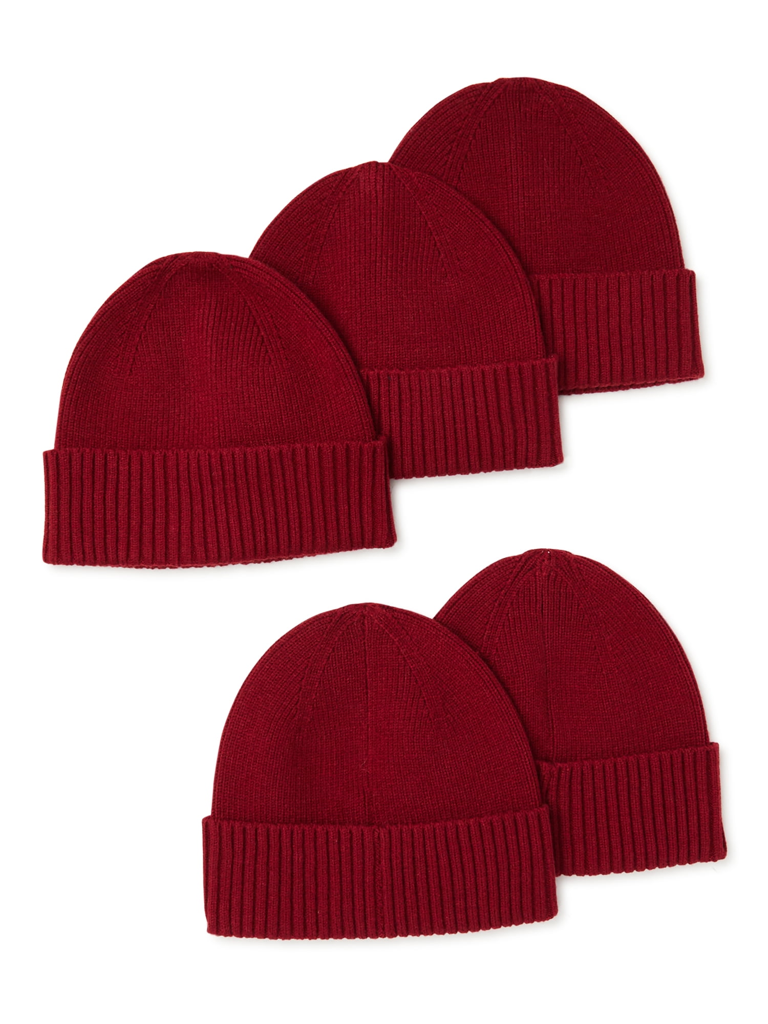 Time and Tru Adult Women's Beanies, 5-Pack - Walmart Business