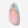 DIGI by Glamnetic Short Almond Artificial Press-on Nails, Blue Me Away ...