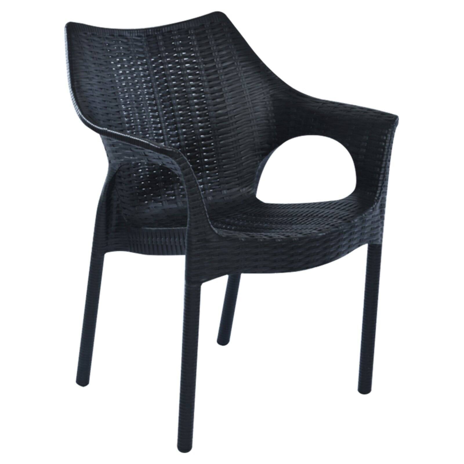 Strata Furniture Carina Weatherproof Patio Dining Chair - Set of 2 ...