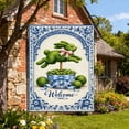 Blue and Green Floral Fresh Forest Minimalist Garden Flag 30x45cm 1 ...