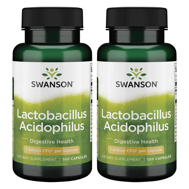 Swanson Lactobacillus Acidophilus 1 Billion Cfu 100 Caps 2 Pack ...
