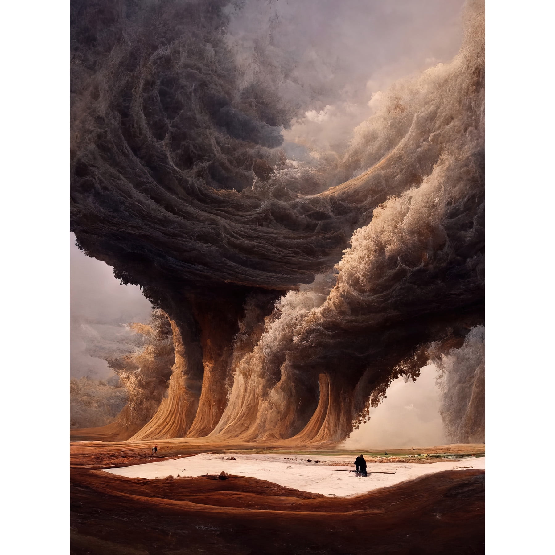 The Desert Storm Illustration Surreal Sci-Fi Unframed Wall Art Print ...
