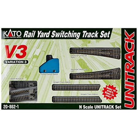 Kato USA Model Train Products V3 UNITRACK Rail Yard Switching Set ...