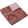 Levtex Home - Spruce Red - Quilted Throw - 50x60in. - Paisley Pattern ...