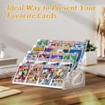 2 Pack 5 Tier Acrylic Card Display Stand, 12" Trading Card Display Rack ...