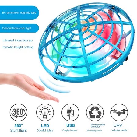 Mini Helicopter Kids Toys Ufo Drone Fly Helicopter Infraed Hand Sensing ...