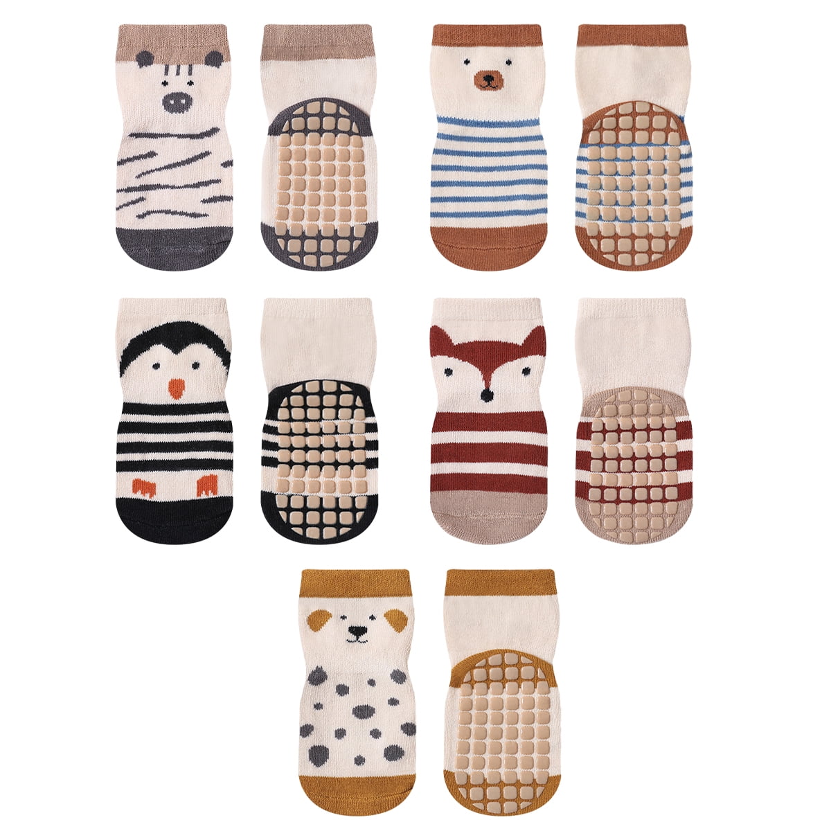 Click here for Rongmo 5 Pairs Toddler Baby Non Slip Socks With Gr... prices